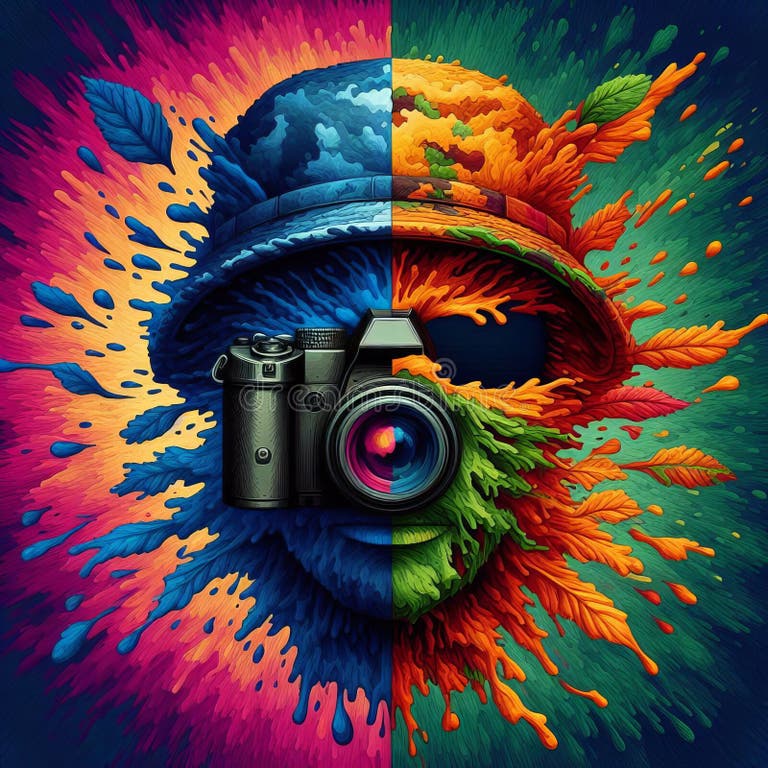 Color Shift Blot Changes the Colors of Objects or the Environme Stock ...