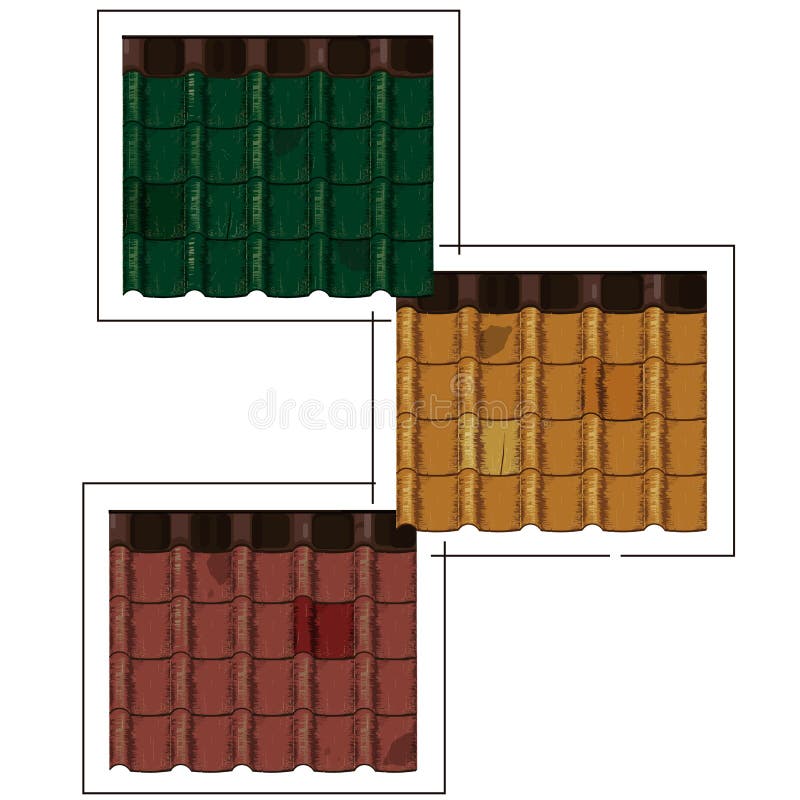 Color shingles stock vector. Illustration of ceramic - 44341236