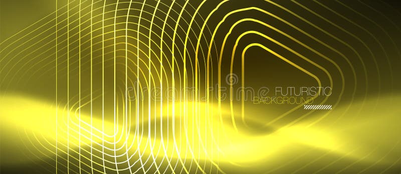 Color Shiny Neon Lights Background with Abstract Lines Stock Vector ...