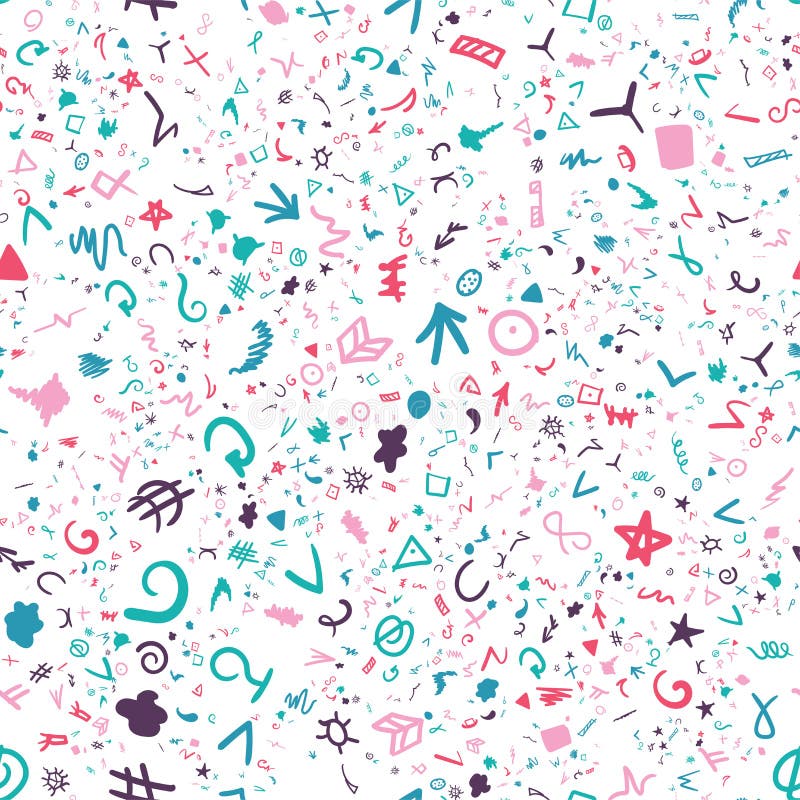 Color signs hand drawn set stock vector. Illustration of abstract ...