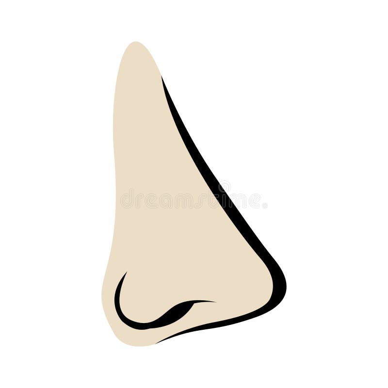 Two Color Nose Vector Icon from Medical Concept. Isolated Blue Nose ...