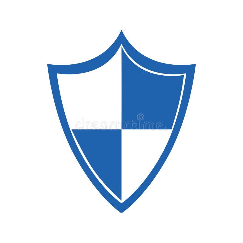 Color Silhouette with Protection Shield Stock Vector - Illustration of ...