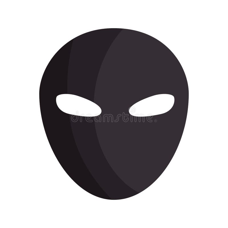 Color Silhouette with Thief Mask Stock Vector - Illustration of face ...