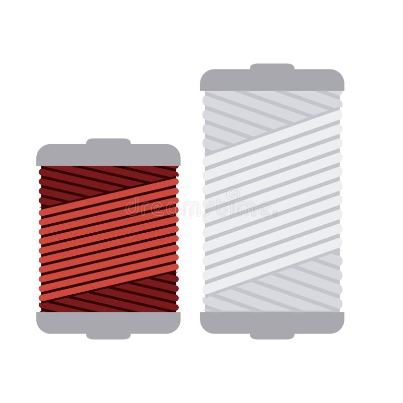 Color Silhouette with Thread Spool Stock Illustration - Illustration of ...