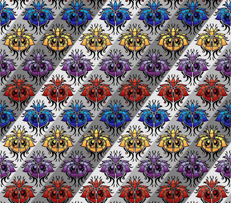 Color silk pattern stock vector. Illustration of nature - 10489658