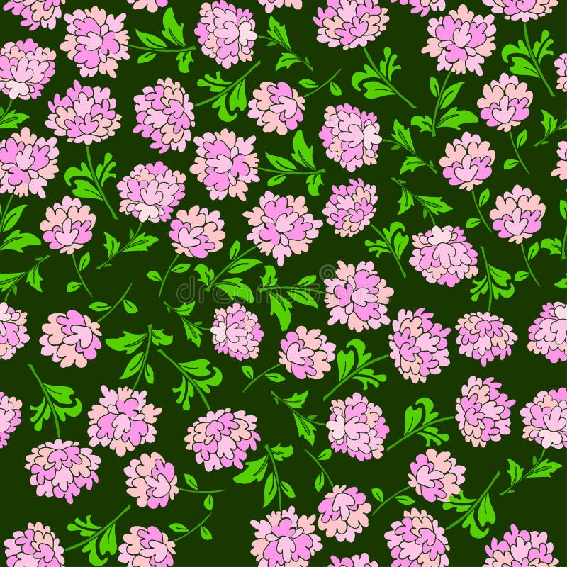 Color Simple Botanical Abstract Seamless Pattern Background Stock ...