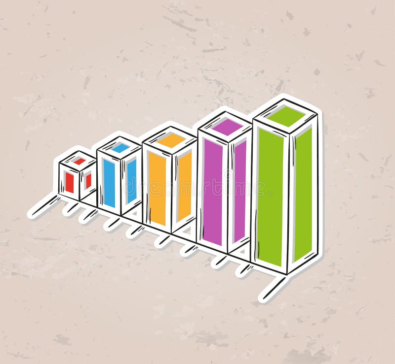 Sketch of the bar chart stock vector. Illustration of isolated - 38666332