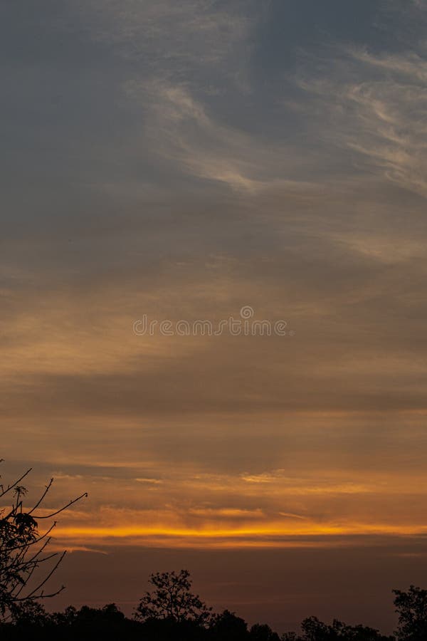 The Color of the Sky in the Evening Stock Photo - Image of sunrise ...