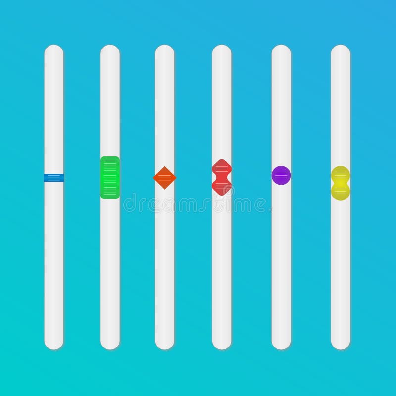 Color Sliders for the Web Interface. Stock Vector - Illustration of ...