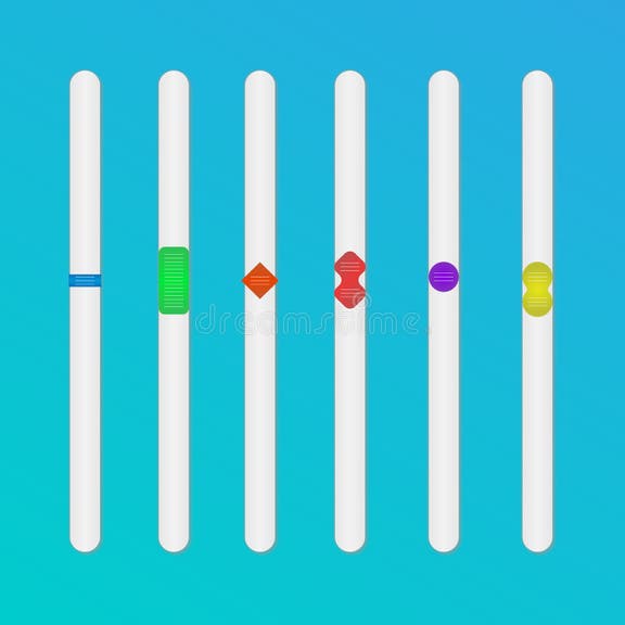 Color Sliders for the Web Interface. Stock Vector - Illustration of ...