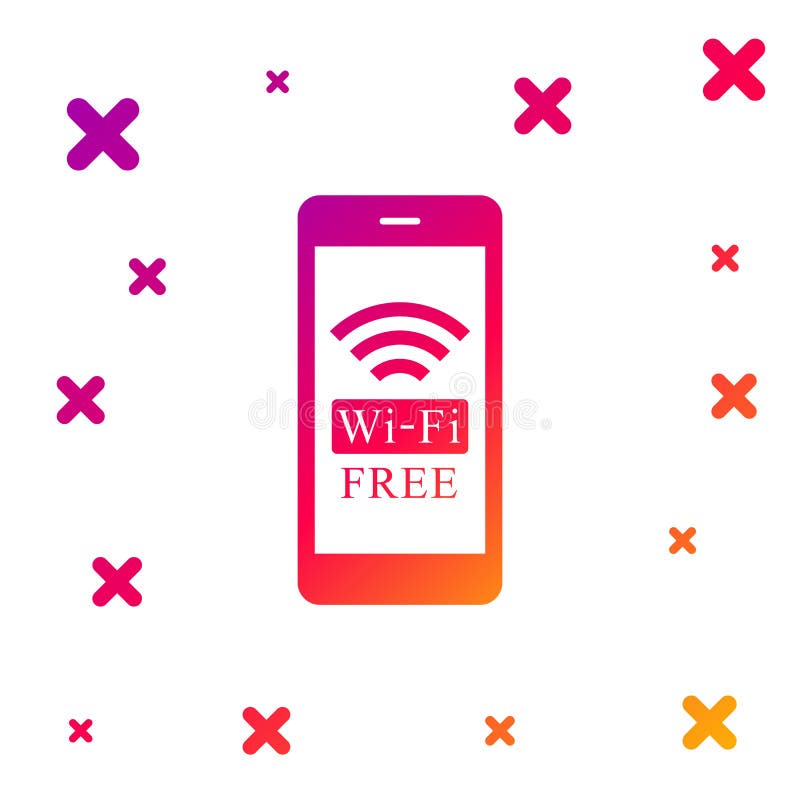 Color Wi-Fi Wireless Internet Network Symbol Icon Isolated on White ...