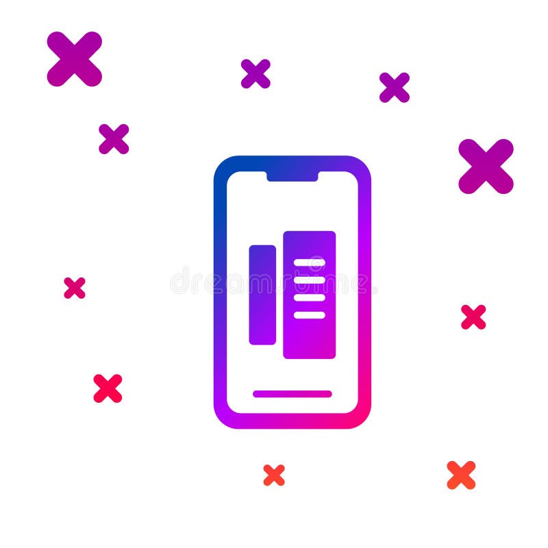 Color Smartphone, Mobile Phone Icon Isolated on White Background ...