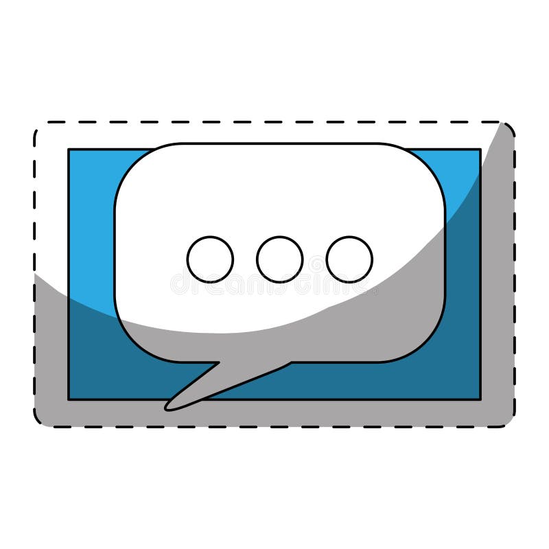 Color Smartphone Symbol Bubble Button Stock Illustration - Illustration ...