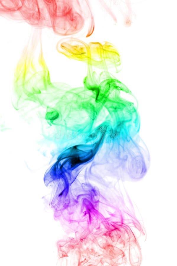 Color Smoke Isolated on White Background Stock Image - Image of detail ...