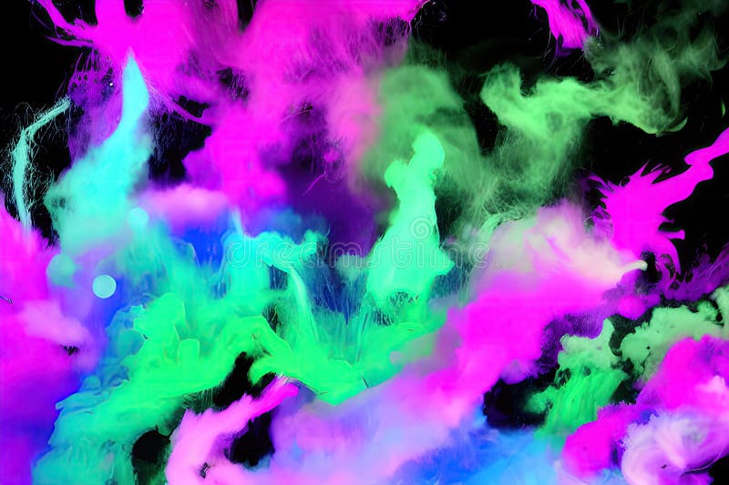 Color Smoke Paint Splash Ink Water Mix Fantasy Explosion Stock ...