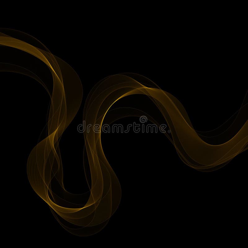 Color Smoky Abstract Wave on a Black Background. Vector Design Element ...
