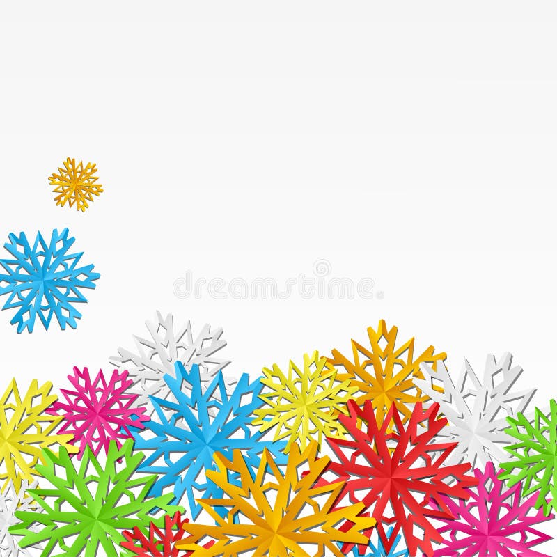 Color Snowflakes Background Stock Vector - Illustration of christmas ...