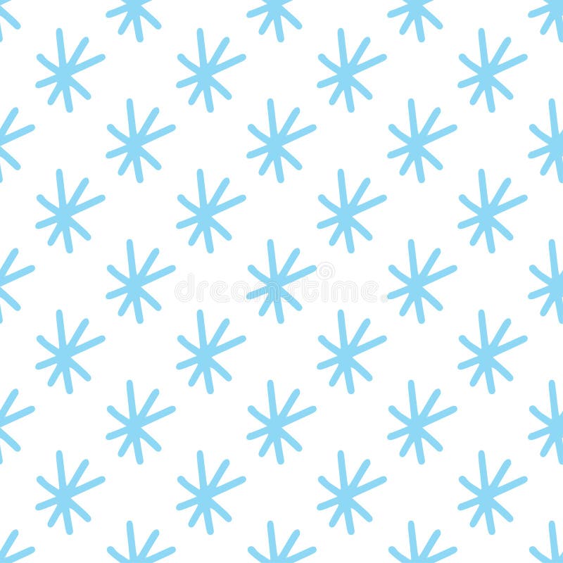 Color Snowflakes Pattern in Doodle Technique for Design Stock Vector ...