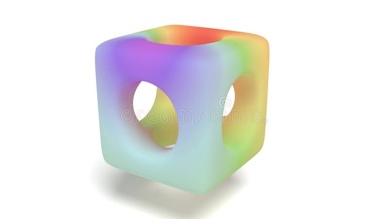 Color Soft Box with Holes Rotate on White Back Intro 3d Stock ...