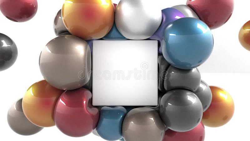 Color Soft Metal Spheres Collide on White Back Stock Video - Video of ...