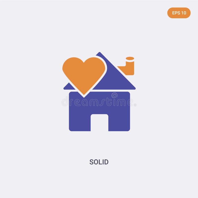 2 Color Solid Concept Vector Icon. Isolated Two Color Solid Vector Sign ...