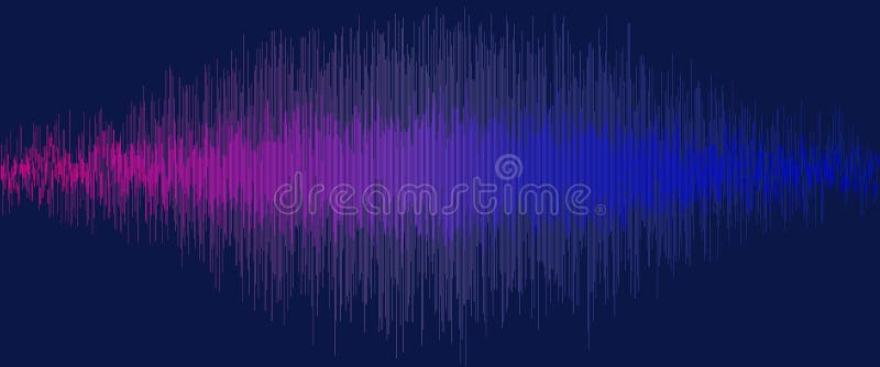 Color Sound Wave Symbol Illustration. Abstract Background with Lines ...