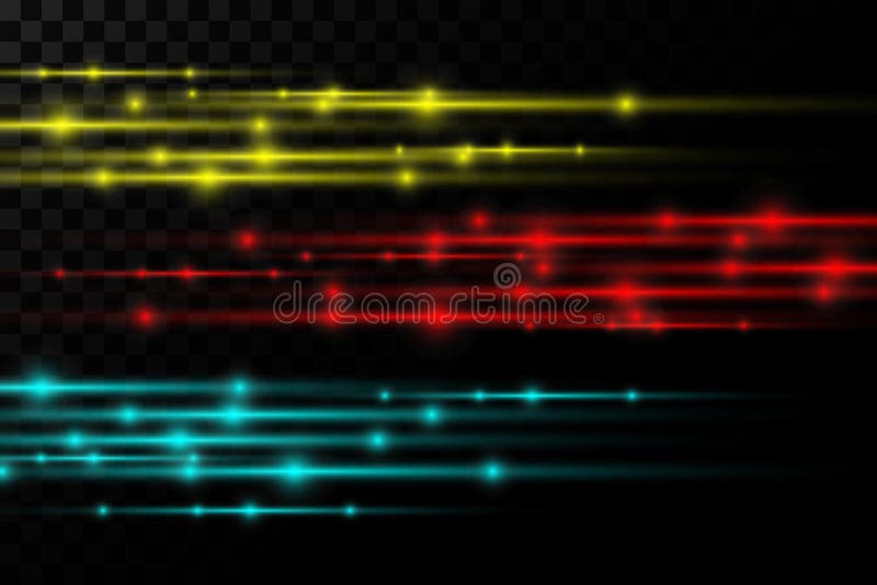 Color Special Effect, Horizontal Line Light Rays. Stock Illustration ...