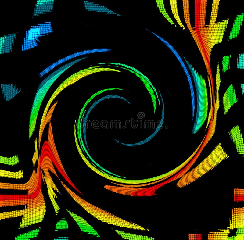 Color Spectrum Swirl stock illustration. Illustration of twirl - 552515