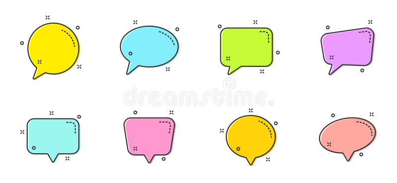 Speech Bubble Outline Vector Illustration Stock Vector - Illustration ...