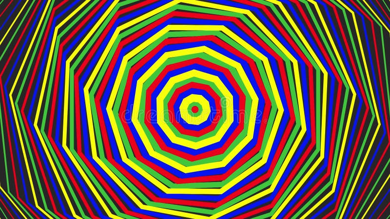 Color Spin Slim Decagon Simple Flat Geometric on Dark Grey Black ...