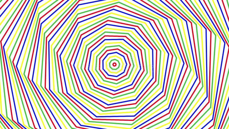 Color Spin Nonagon Simple Flat Geometric on White Background Loop ...