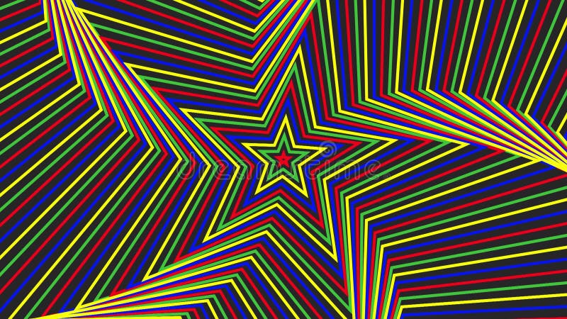 Color Spin Pentagonal Star Simple Flat Geometric on Dark Grey Black ...