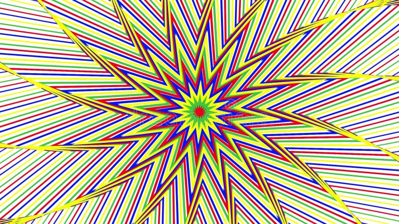 Color Spin Sixteegonal Star Simple Flat Geometric on White Background ...