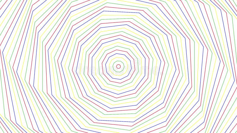 Color Spin Slim Decagon Simple Flat Geometric on White Background Loop ...