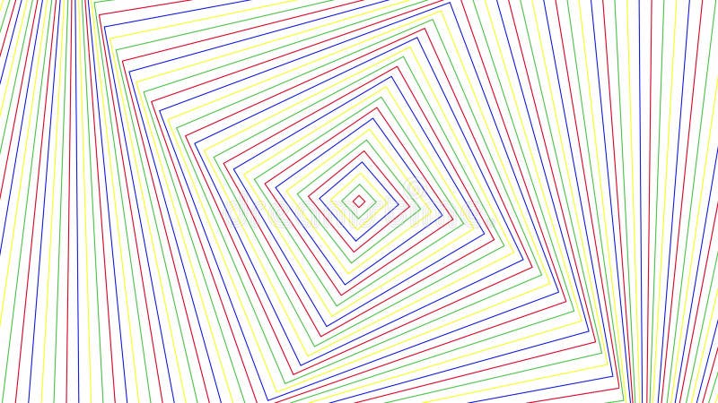 Color Spin Slim Square Simple Flat Geometric on White Background Loop ...