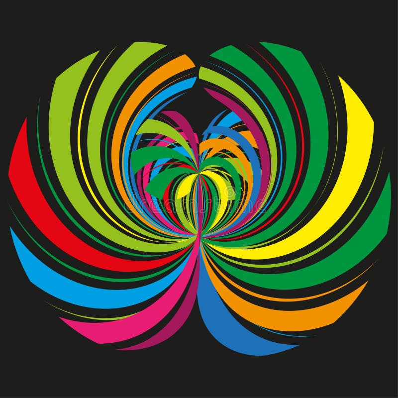 Color Spiral Vector. Abstract Swirl Motion. Multicolor Vortex Symbol ...