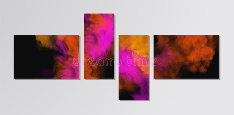 Color Splash Banners Set. Background Smoke Paint. Stock Vector ...
