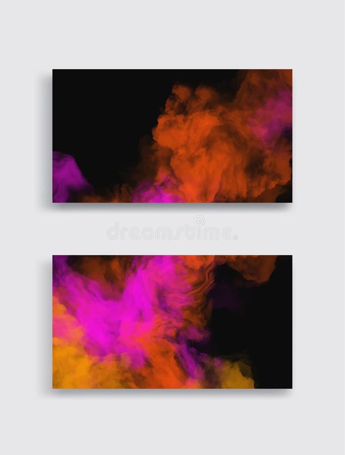 Color Splash Banners Set. Background Smoke Paint. Stock Vector ...