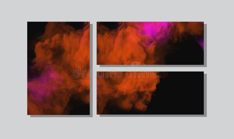 Color Splash Banners Set. Background Smoke Paint. Stock Vector ...