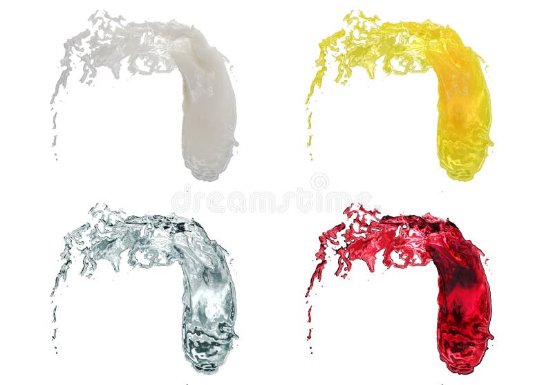 A Colored Splash of Liquid. 3D Illustrations Stock Illustration ...