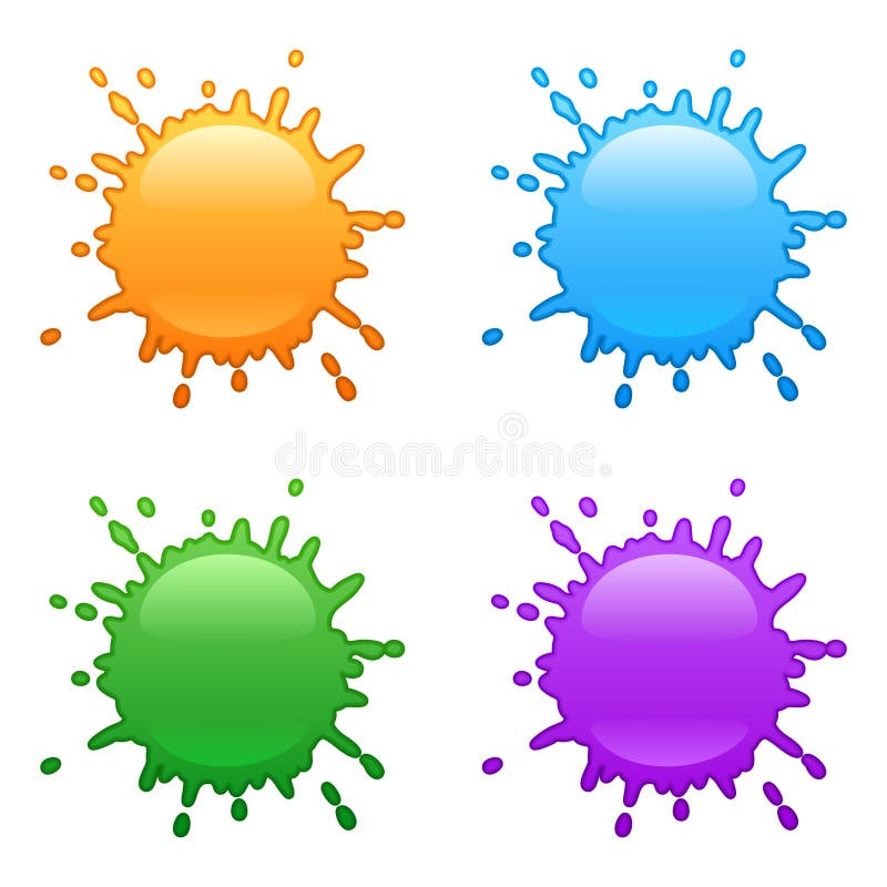 Color Splash - Vector Icons Stock Vector - Illustration of splotch ...