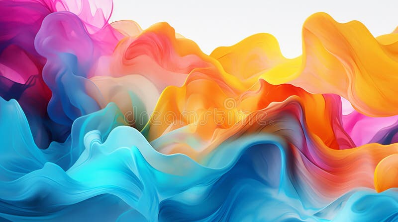 Color Splash Waves in an Abstract Modern Wallpaper Design Created with ... Color Splash Waves in an Abstract Modern Wallpaper Design Created with ...