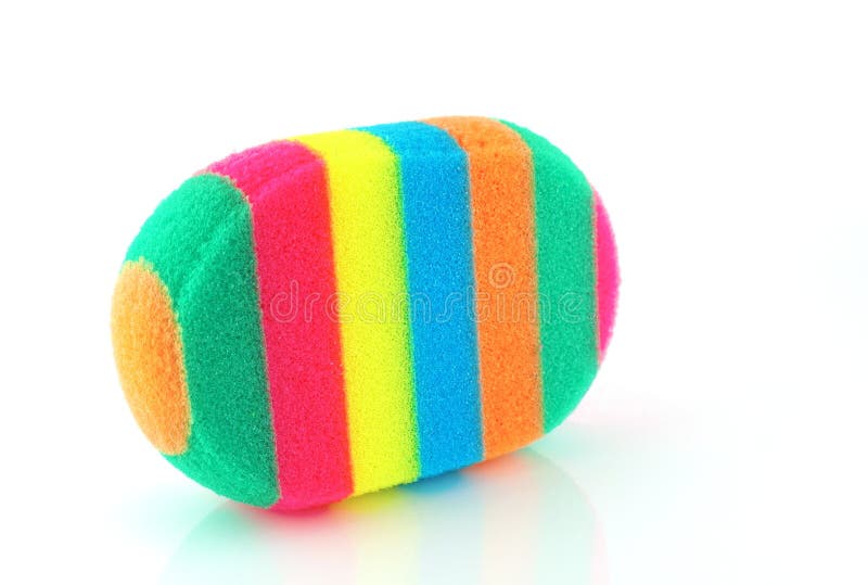Round rainbow sponge stock photo. Image of hygiene, colorful - 30094886