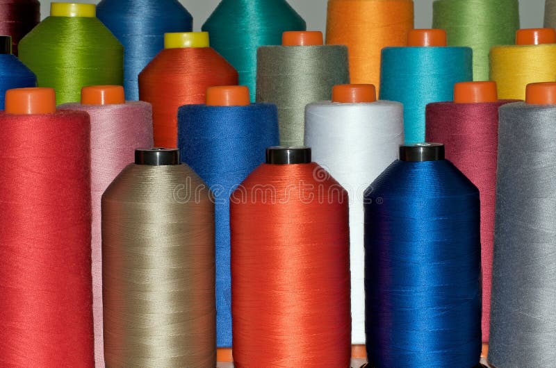 Color Spools in Many Colors Stock Image - Image of clothing, sewing ...