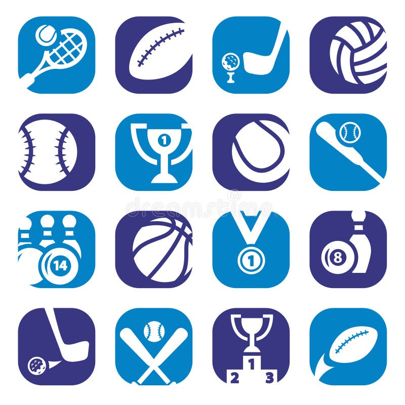 Color sports icons stock illustration. Illustration of dumbbell - 29457581