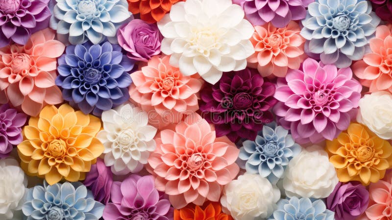 Spring Flowers Pattern with Copy Space Stock Illustration ...