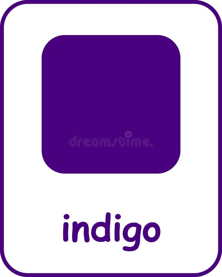 Indigo Colors Flashcards Stock Illustrations – 14 Indigo Colors ...