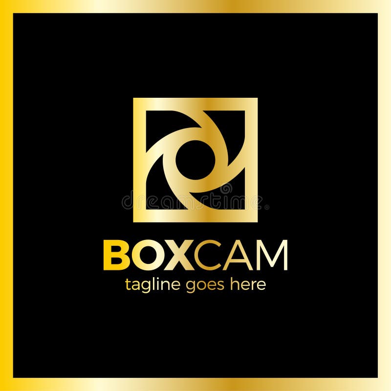 Color Square Camera Shutter Emblem. Box Photo Camera Logotype Stock ...