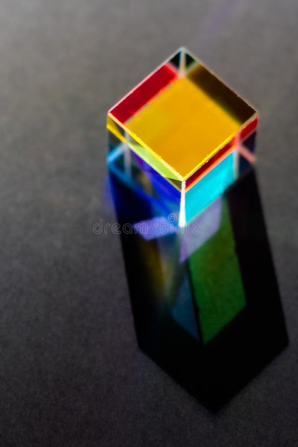 Color Square Crystal with Rainbow Stock Image - Image of wedding, blue ...
