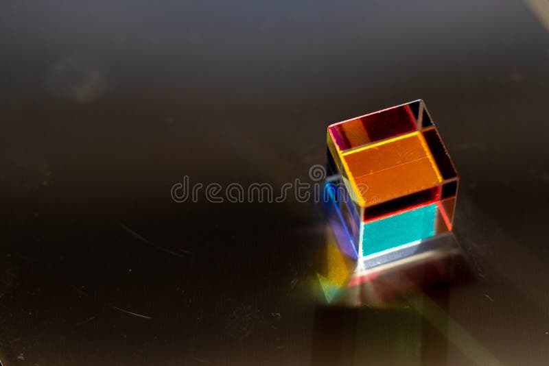 Color Square Crystal with Rainbow Stock Image - Image of wedding ...